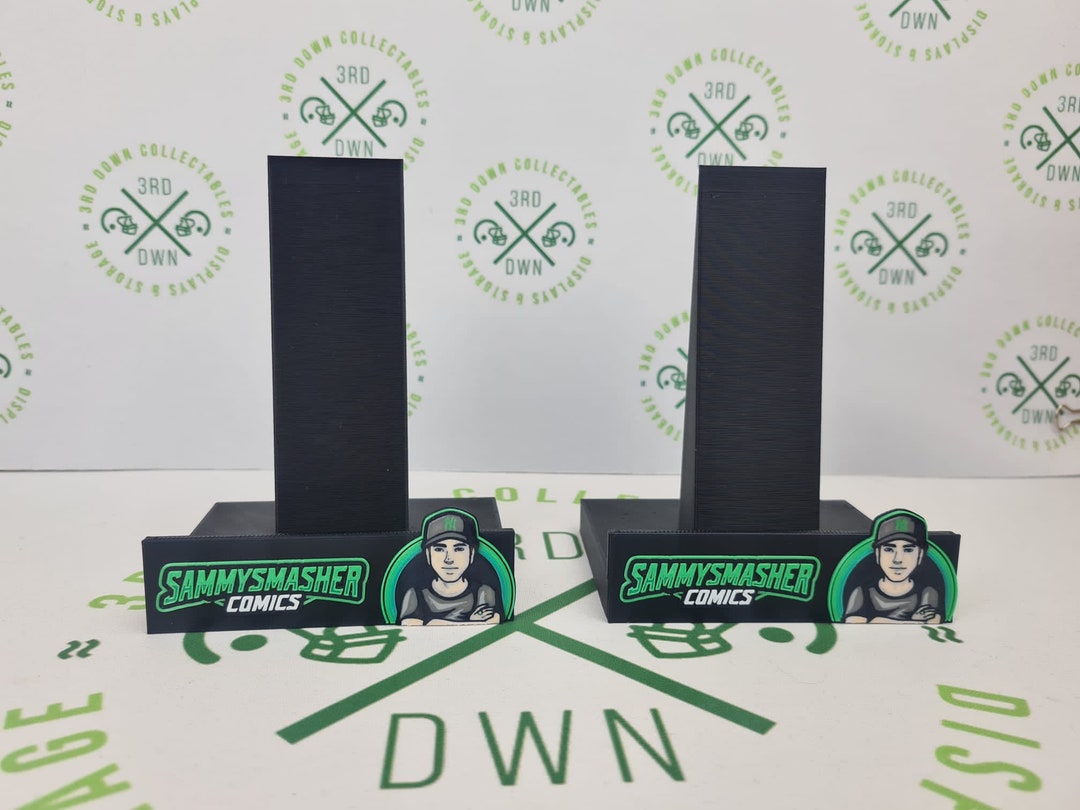 Personalised 3D Printed Custom Free Standing Comic Book Display Stand ...
