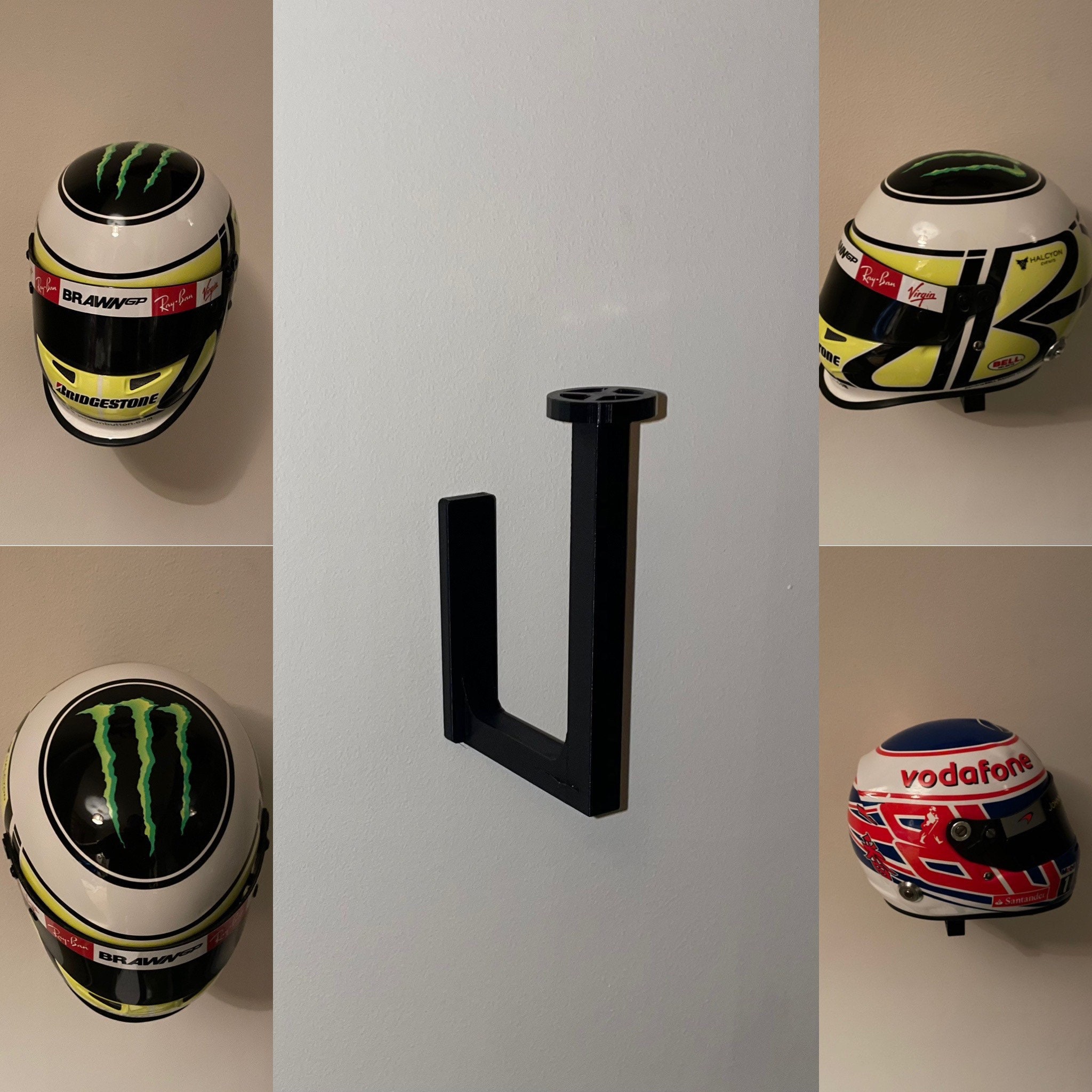 Wall Mounted L Shaped Display Stand for 1:2 Mini Helmet F1 - Etsy UK