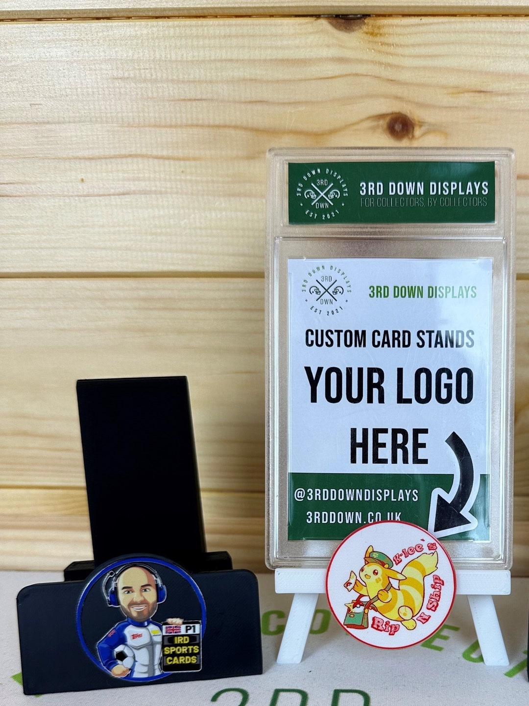 Personalised Custom Free Standing Trading Card Display Stand Display ...