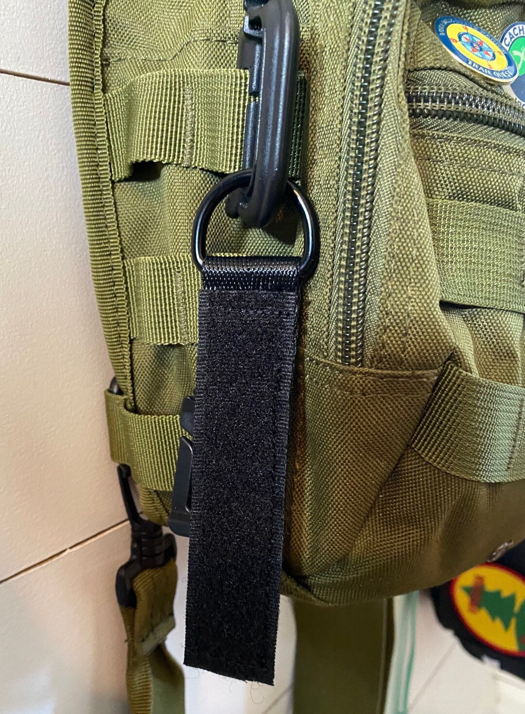 EDC Keyfob With 1” Double-sided Loop Velcro for Morale Patches - Etsy