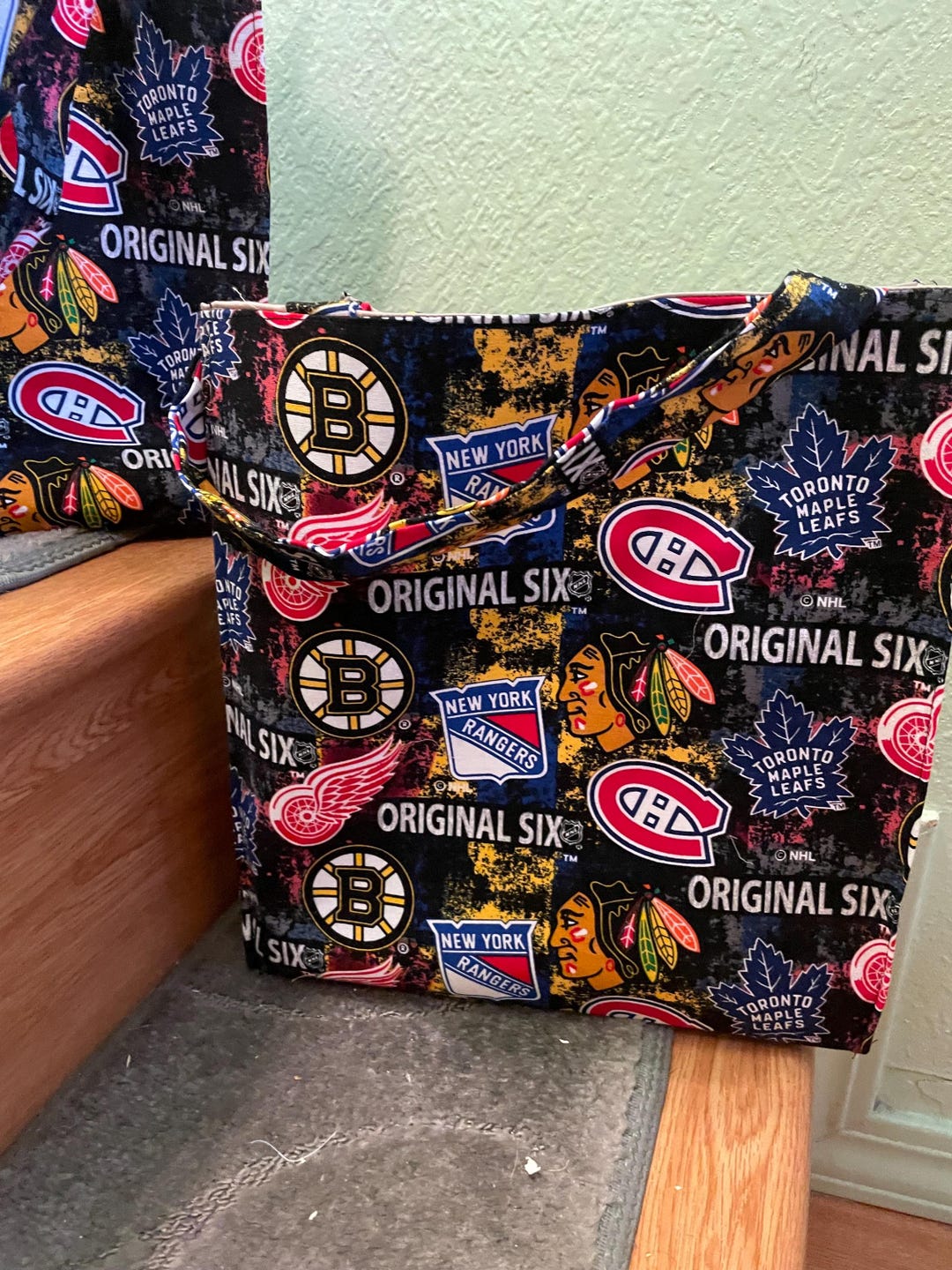 Vintage NHL Original 6 Teams Tote/market Bag - Etsy