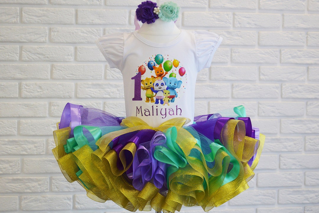 Word Party Birthday Tutu Outfit, Costom Word Party Tutu Set Lulu Panda ...