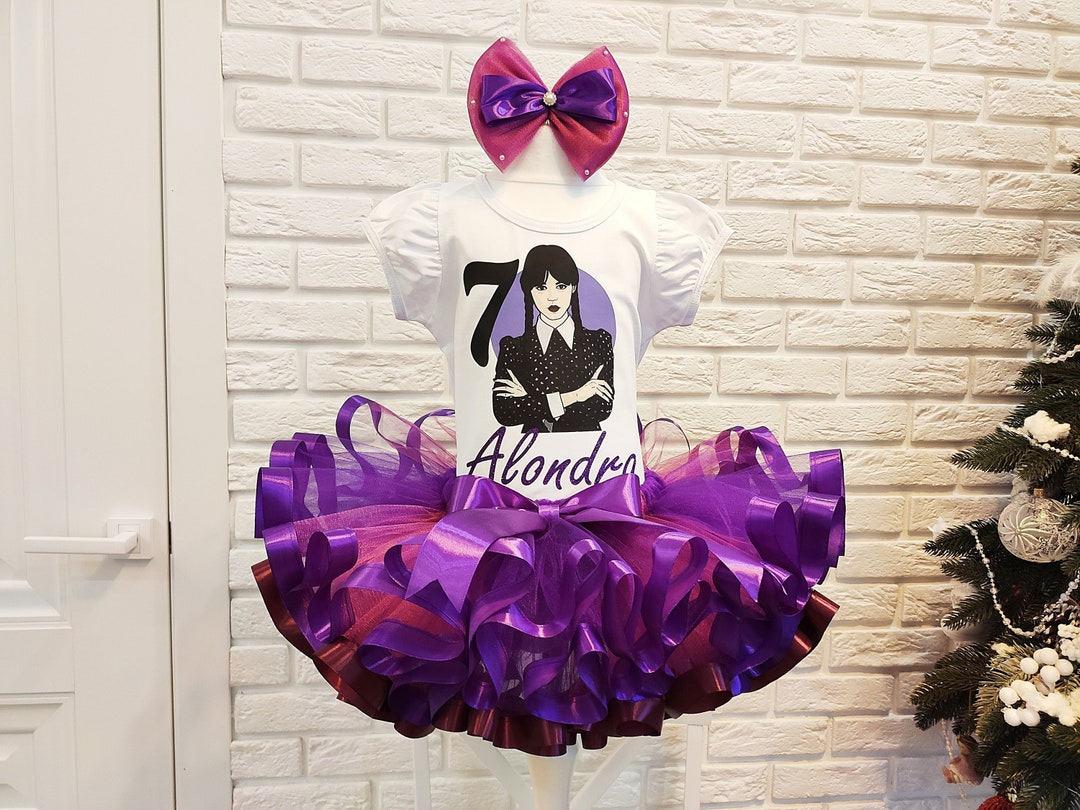Wednesday Birthday Tutu Set for Baby Girl Wednesday Purple - Etsy