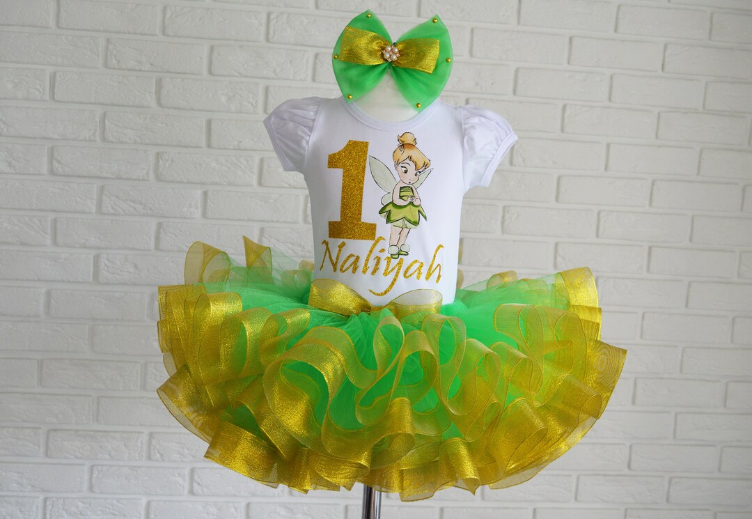 Tinkerbell Birthday Tutu Outfit, Fairy Birthday Set Baby Tinker Bell ...