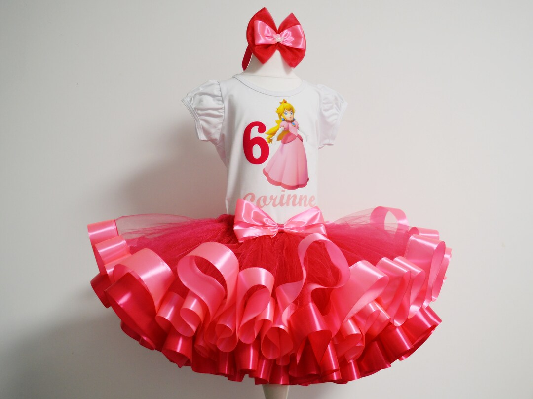 Princess Peach Birthday Tutu Outfit, Custom Princess Peach Birthday ...