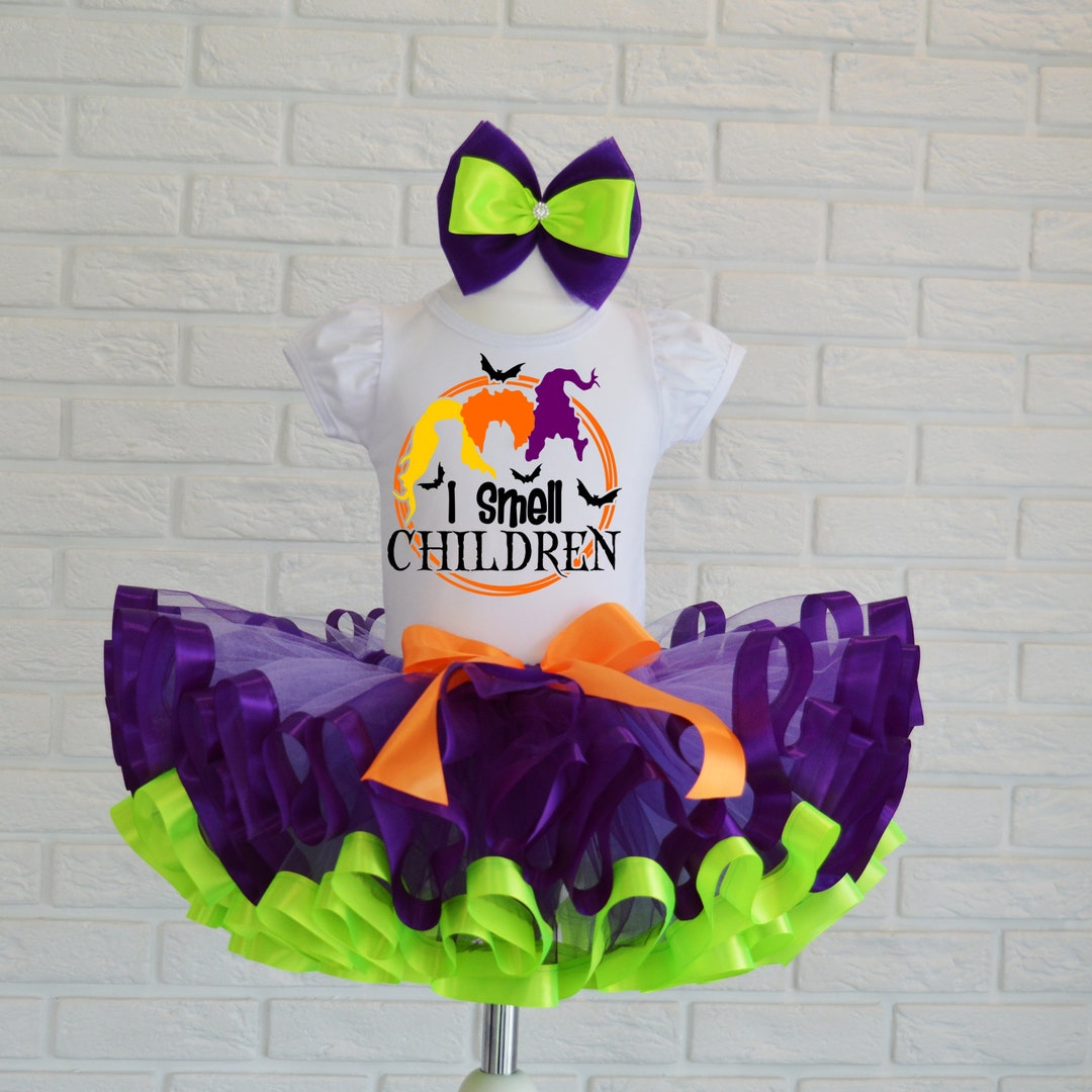 Halloween Witch Baby Girl Outfit, Witch Tutu Toddler Kids Costume Set ...