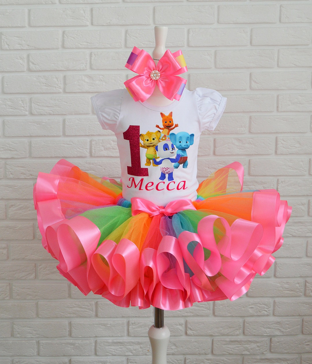 Word Party Birthday Tutu Set, Costom Rainbow Word Party Tutu Set Lulu ...