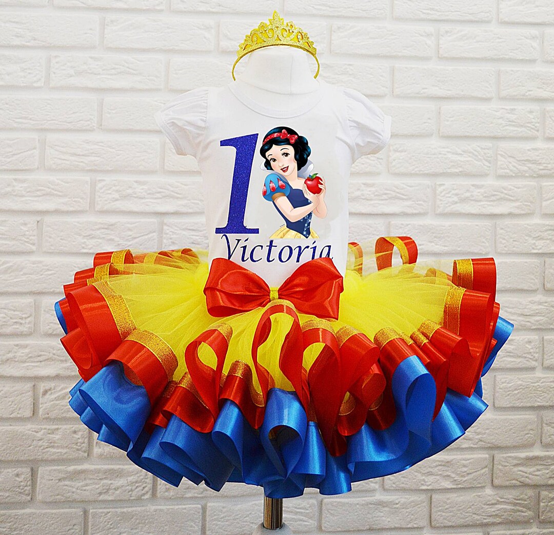 Snow Whit Princess Birthday Tutu Outfit, Custom Snow White Birthday ...