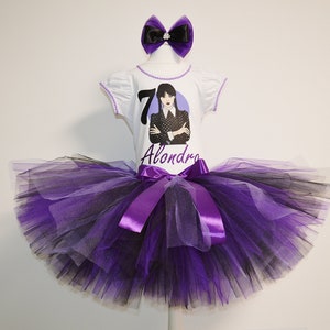 Wednesday Birthday Tutu Set Wednesday Purple Birthday - Etsy