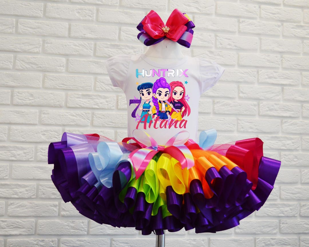 Kpop Demon Hunter Huntrix Birthday Tutu Outfit for Girls, Huntrix ...