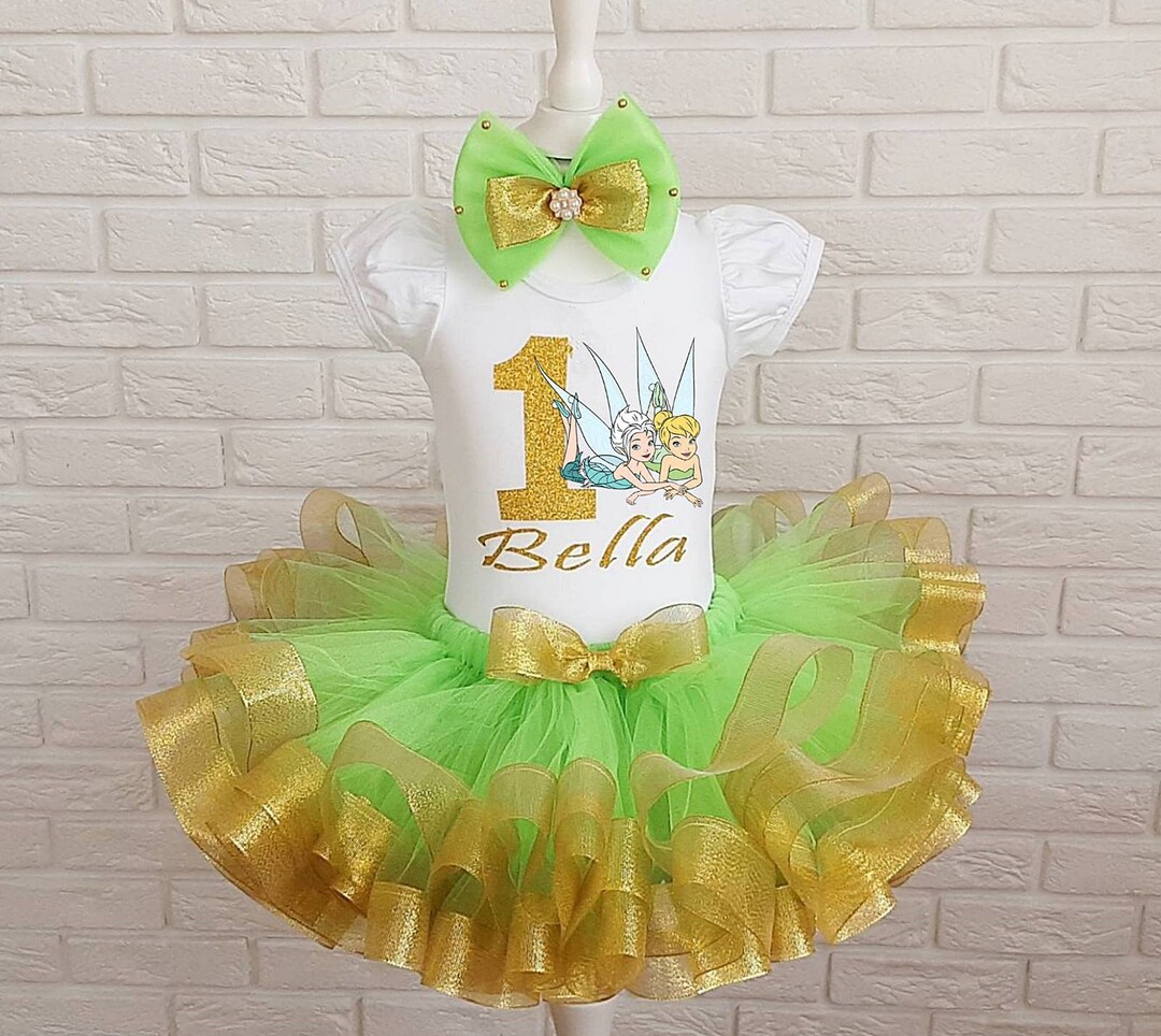Tinkerbell Birthday Tutu Outfit, Fairy Birthday Set Tinker Bell 1st ...