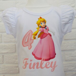 Princess Peach Birthday Tutu Outfit for Baby Girl, Custom Princess ...