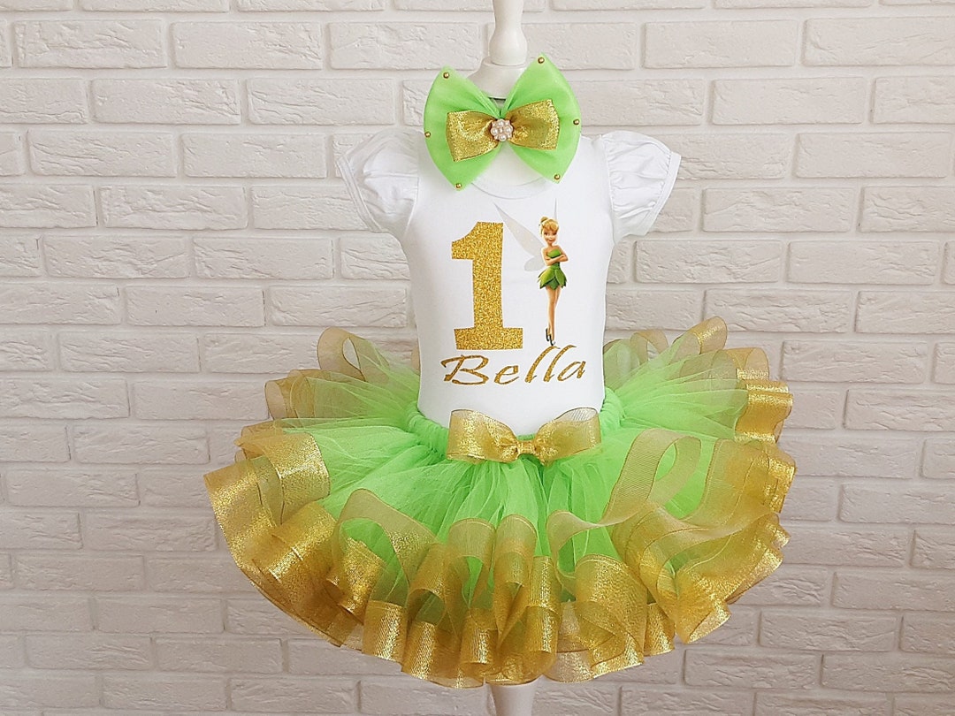 Tinkerbell Birthday Tutu Outfit, Fairy Tinker Bell 1st Birthday Party ...