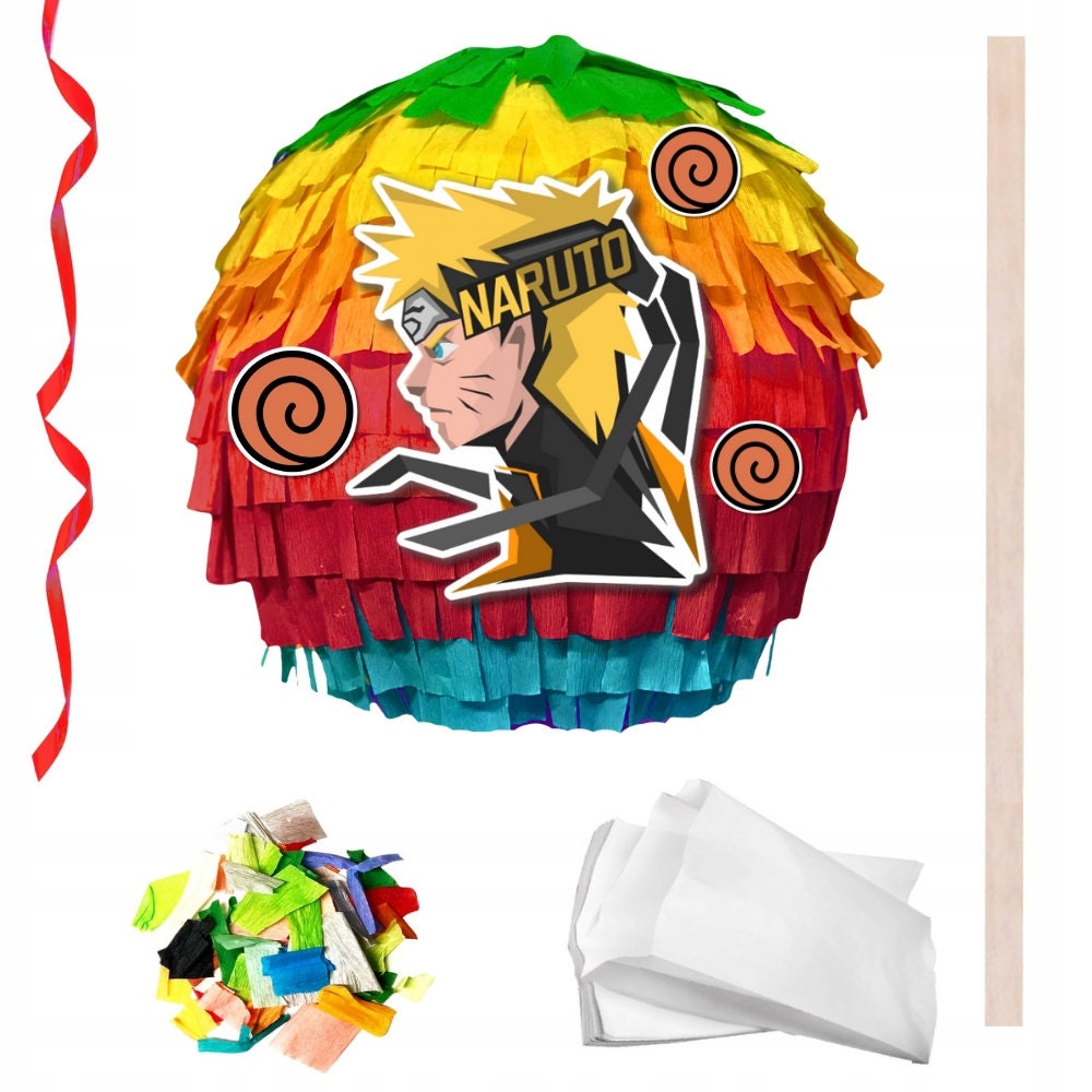 PINIATA NARUTO 90 CM Stick Confetti Bags Ribbons - Etsy