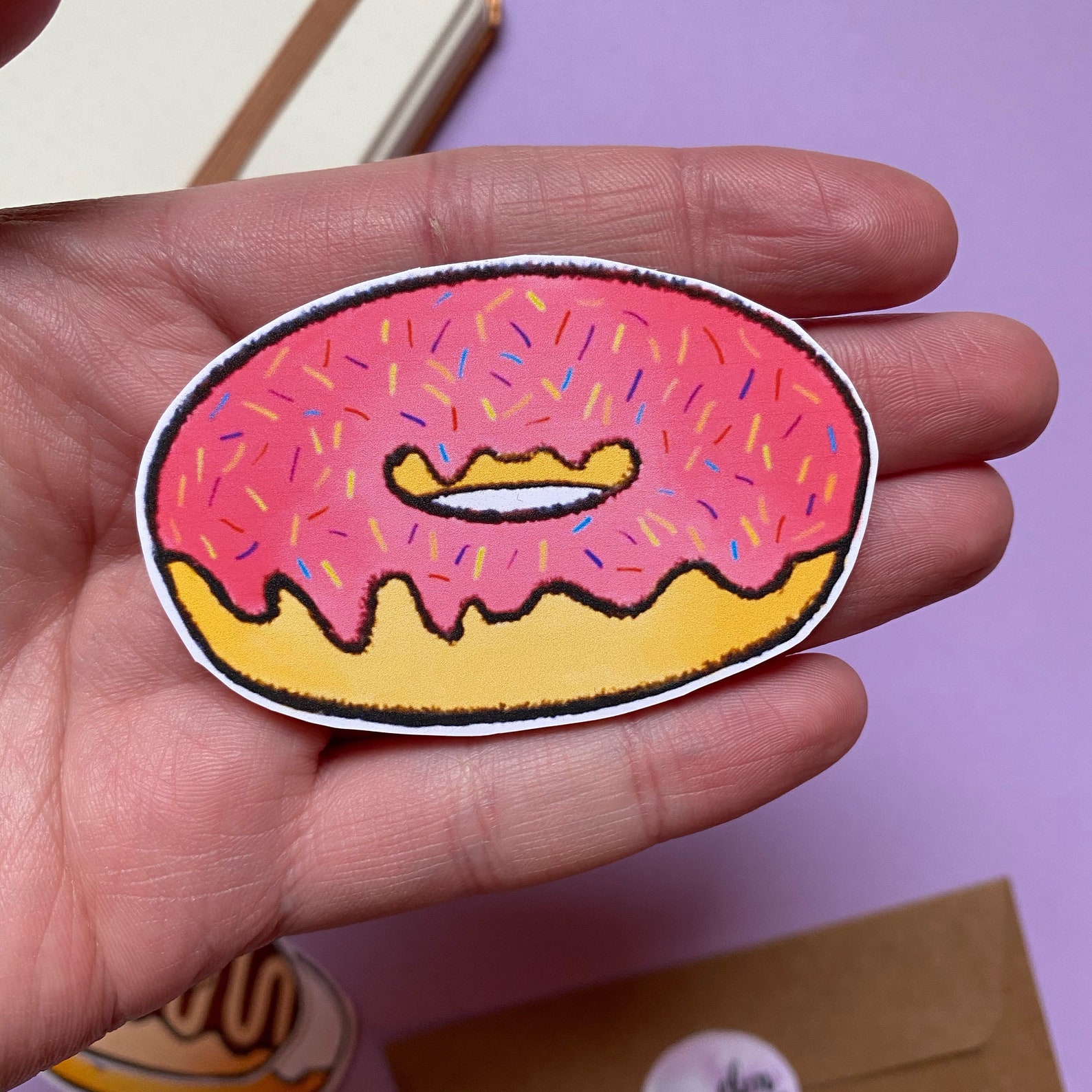 Assorted Donut Matte Vinyl Sticker Bundle Sticker Set Food - Etsy