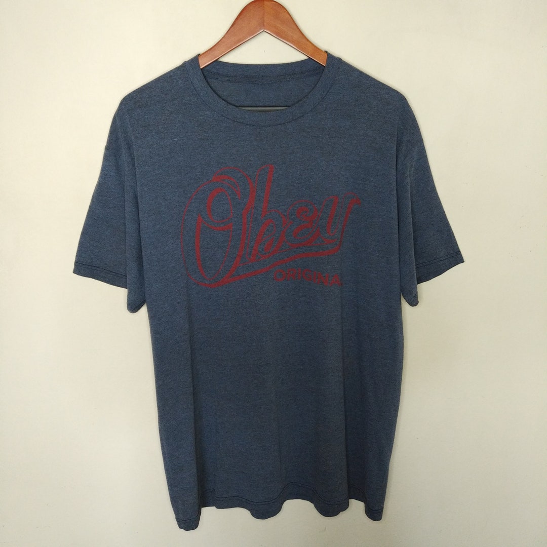 OBEY Original Men's Classic Logo Crew Neck T-shirt Blue XL - Etsy