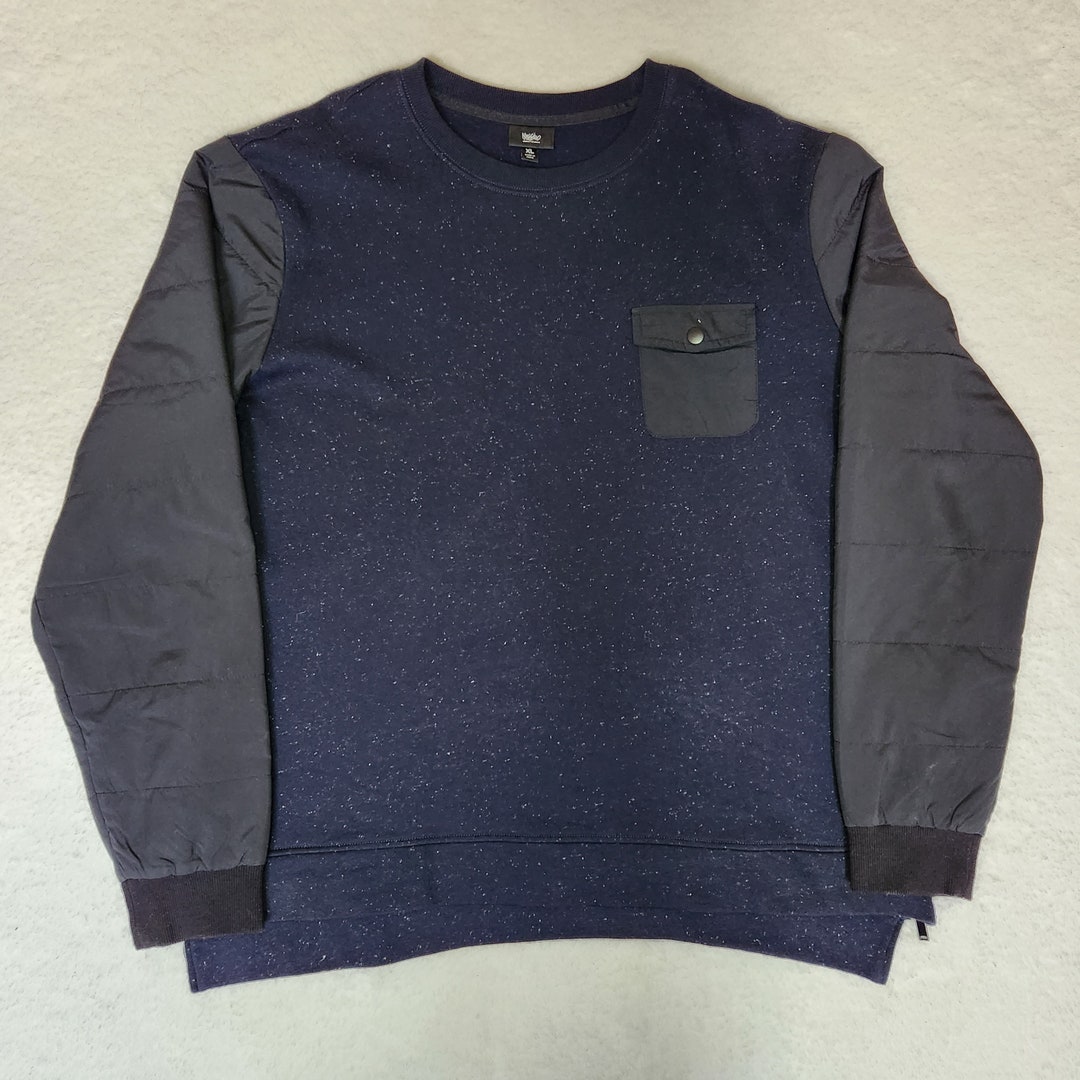 Mossimo Sweatshirt XL Navy Blue Crew Neck Pocket Pullover Adult Unisex ...