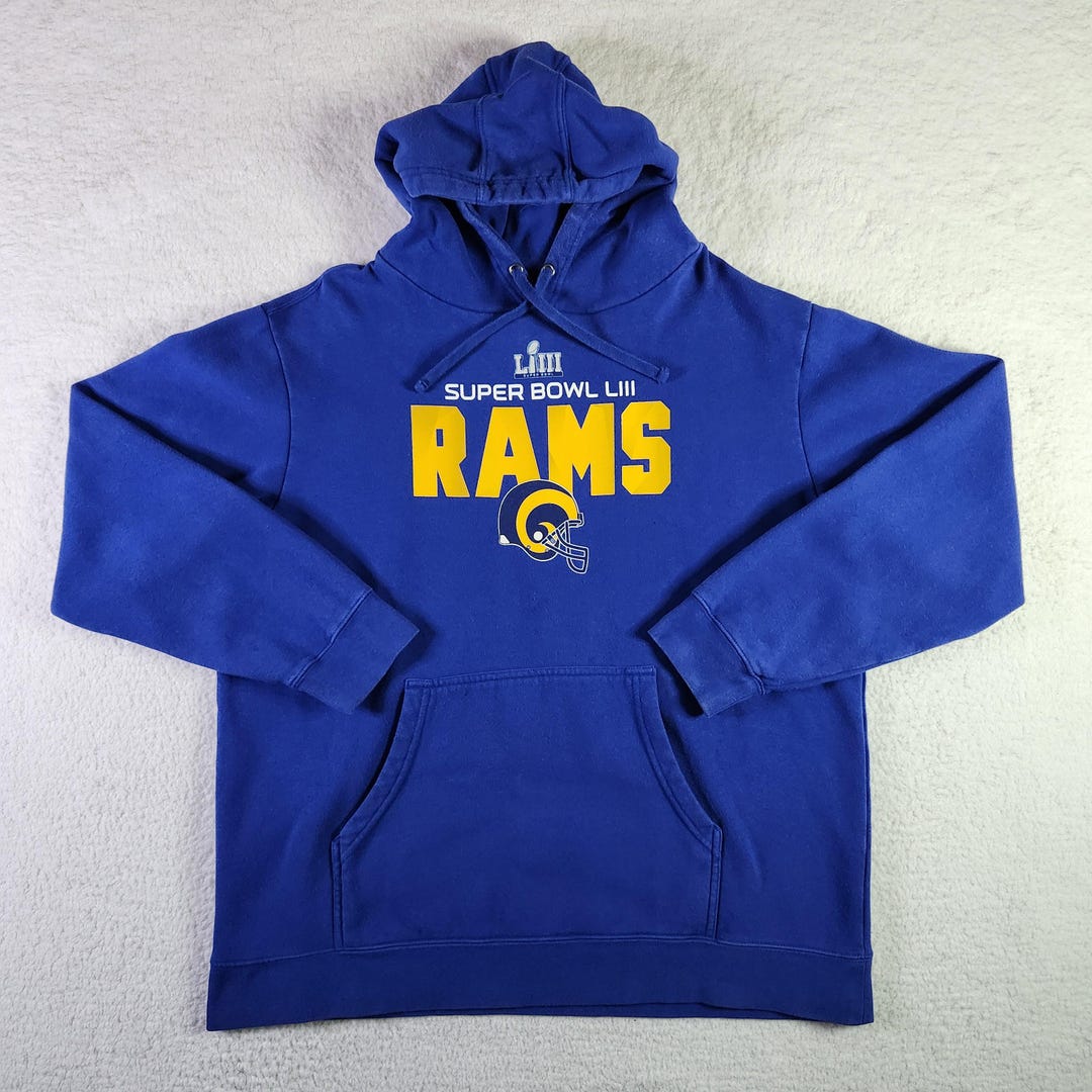 Los Angeles LA Rams Super Bowl Mens Hoodie XL Blue Unisex NFL ...
