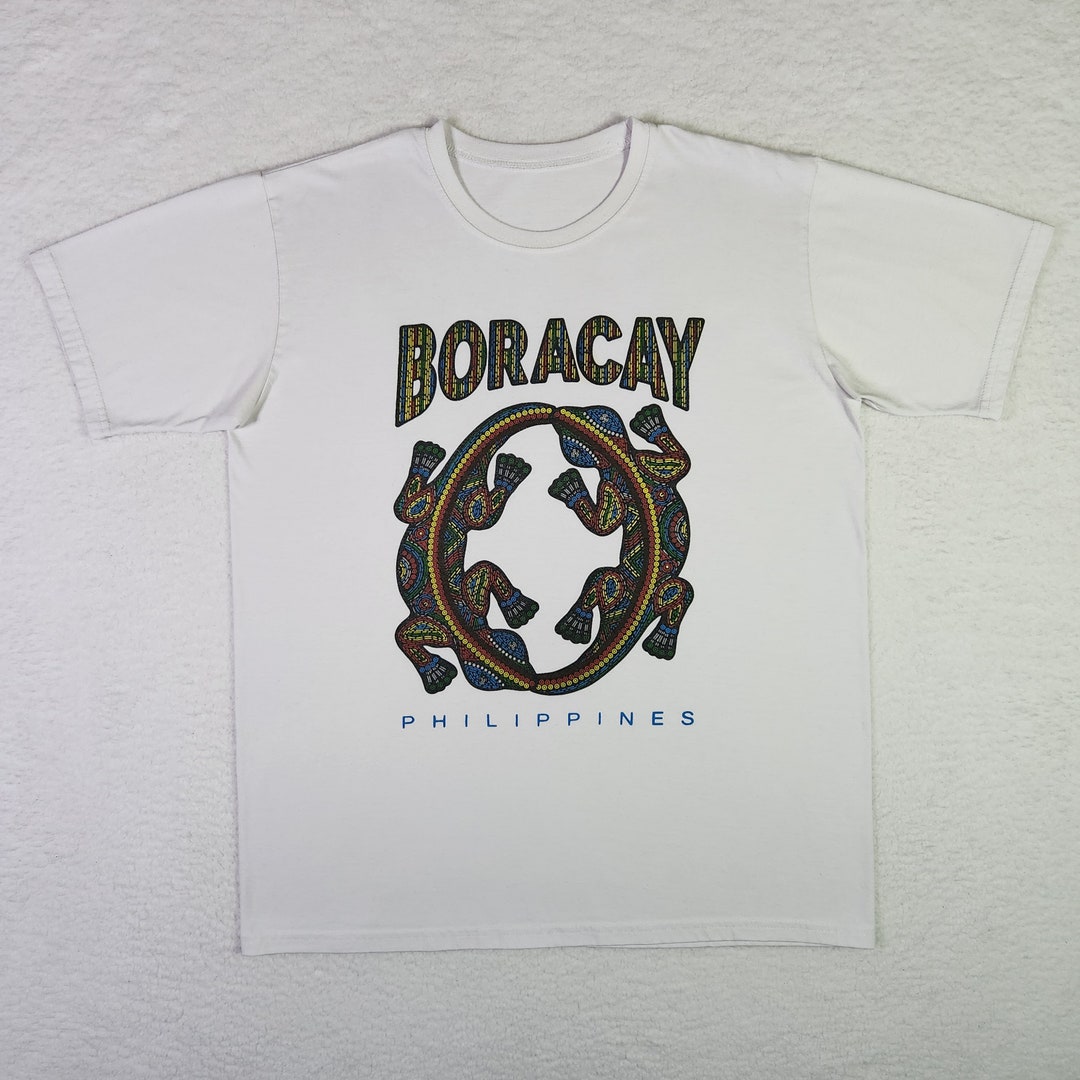 Boracay Philippines Shirt Large White Travel Souvenir Crew Neck T-shirt ...