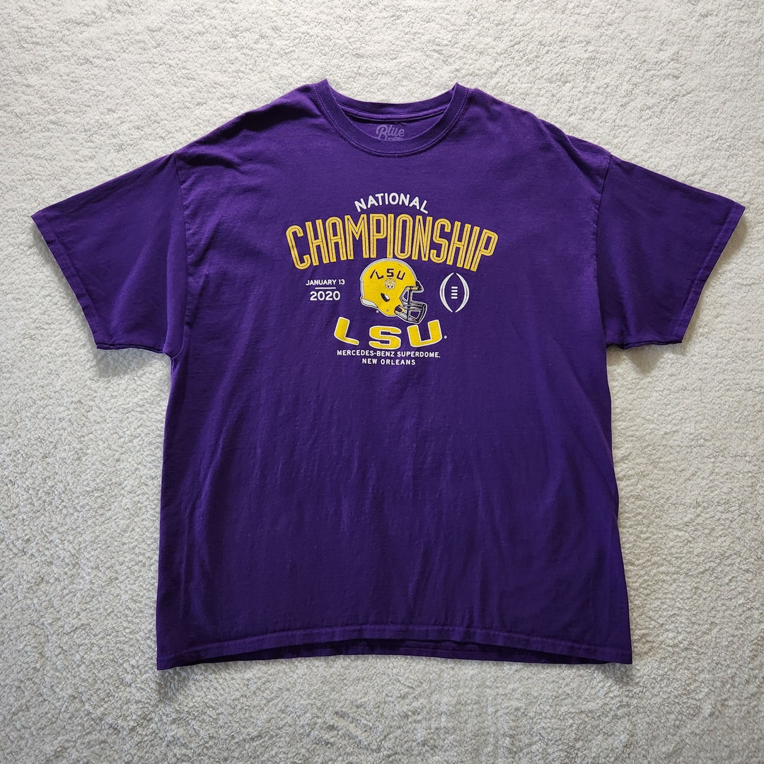 LSU Tigers Shirt Adult XXL Purple NCAA Collegiate Football Sportswear ...