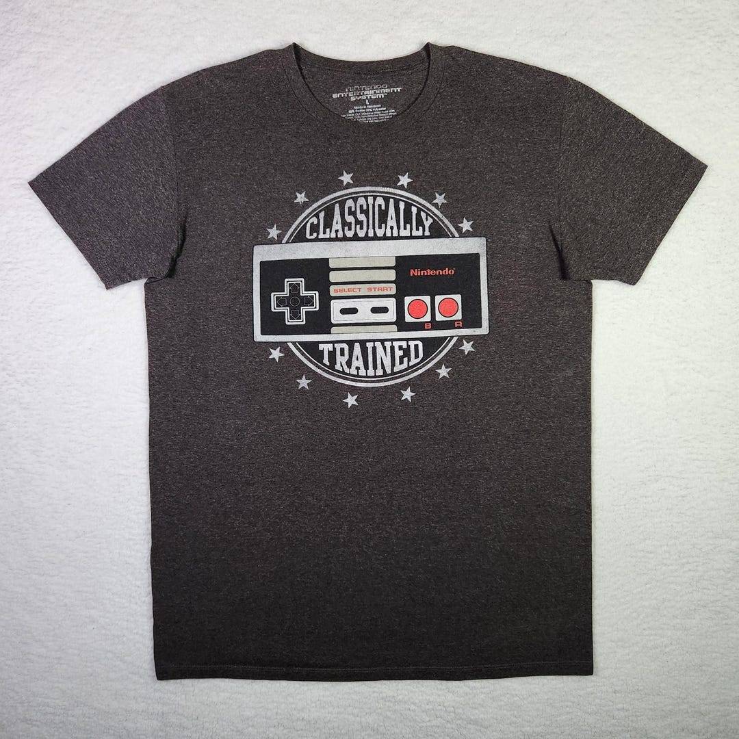 Nintendo NES Classically Trained 80s Gamer T-shirt Large Gray Unisex ...
