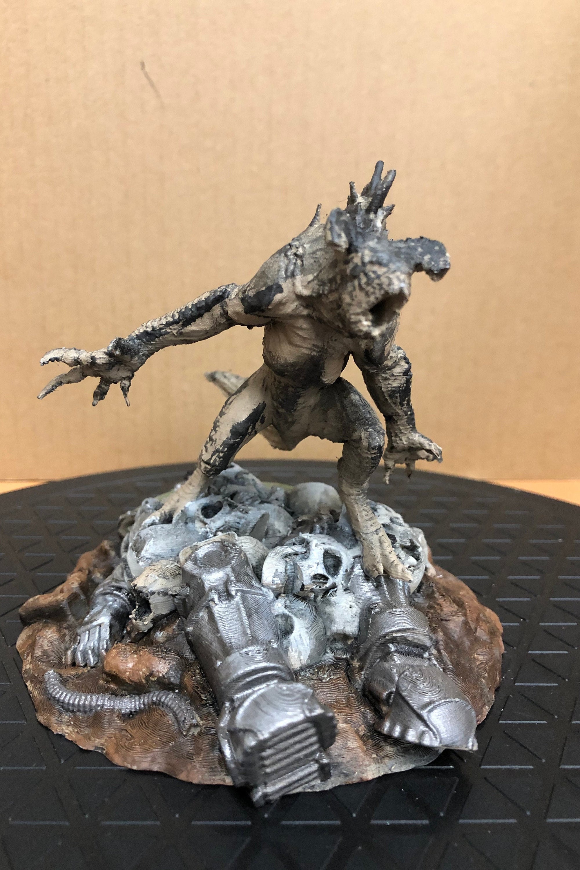 Deathclaw on top of skulls and Power Armor Fallout | Etsy