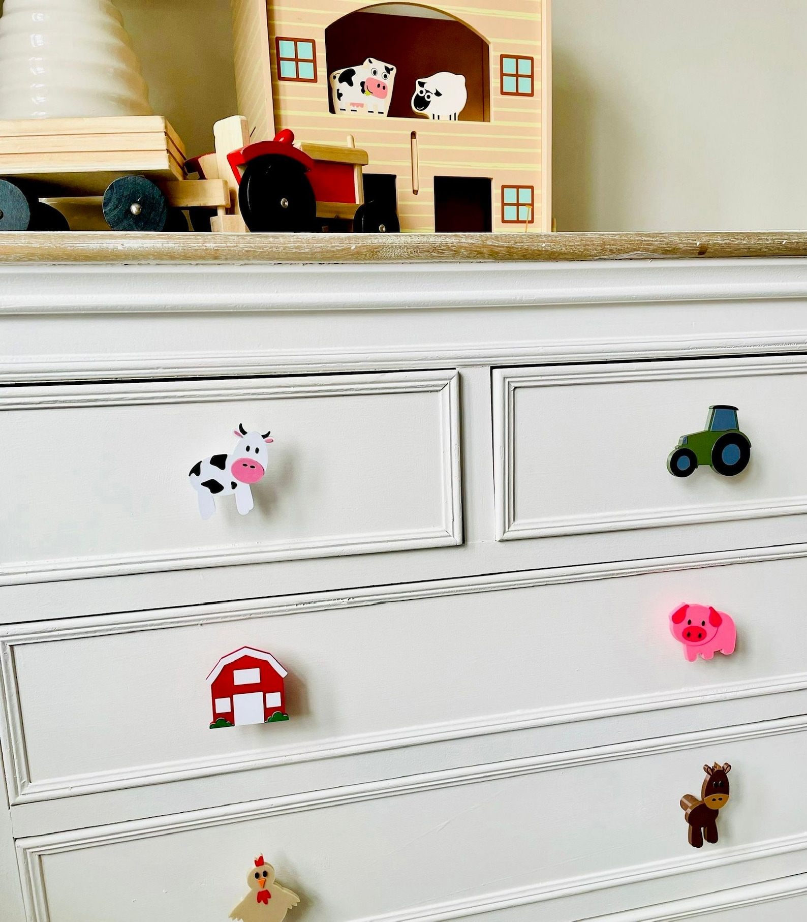 Farm Animal Drawer Handles, Animal Bedroom Decor, Farm Animal Drawer ...