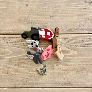 Farm Animal Drawer Handles, Animal Bedroom Decor, Farm Animal Drawer ...