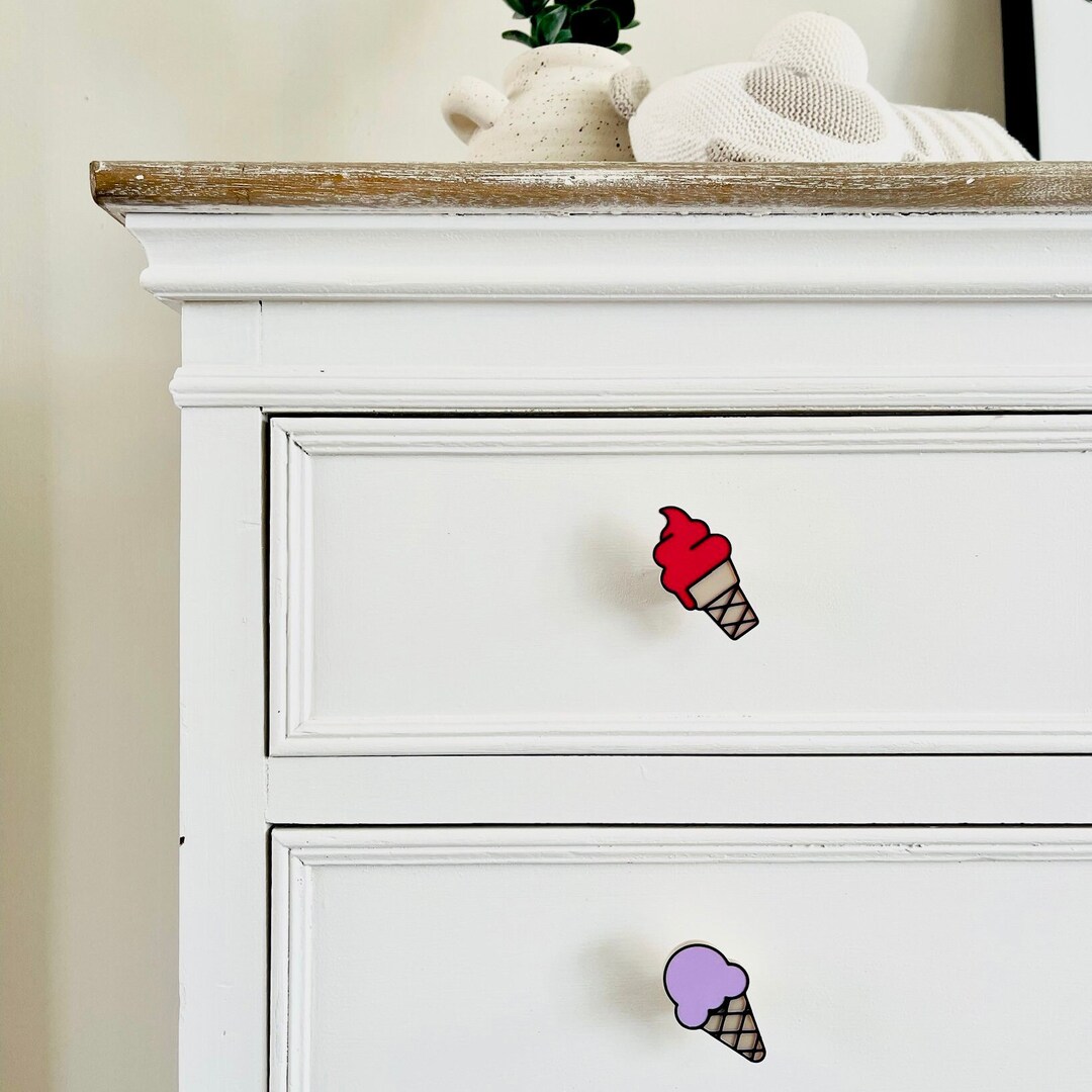 Ice Cream Shape Drawer Handle, Cute Drawer Handles, Nursery Drawer ...