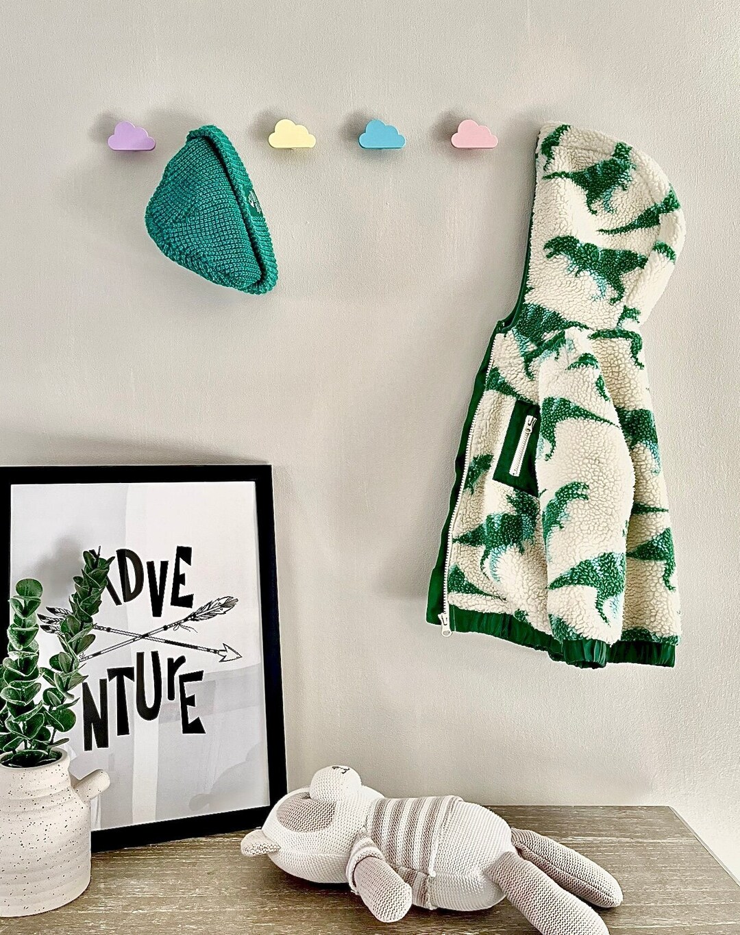 Cloud Wall Hooks, Cloud Nursery Decor, Cloud Coat Hook, Cloud Wall Pegs ...
