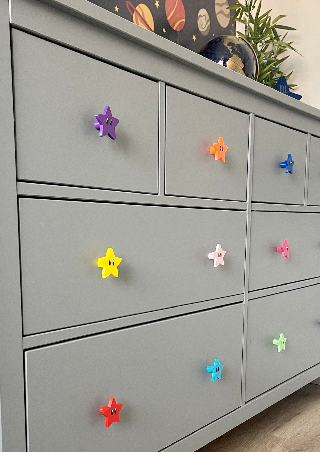 Gamer Stars Drawer Handles Gamer Bedroom Decor Gamer Drawer - Etsy