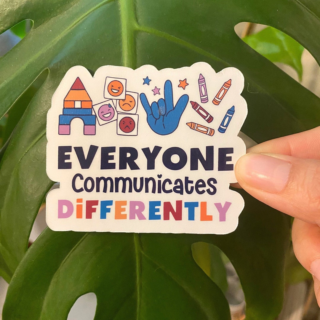 Everyone Communicates Differently, Disability Sticker, Disability ...