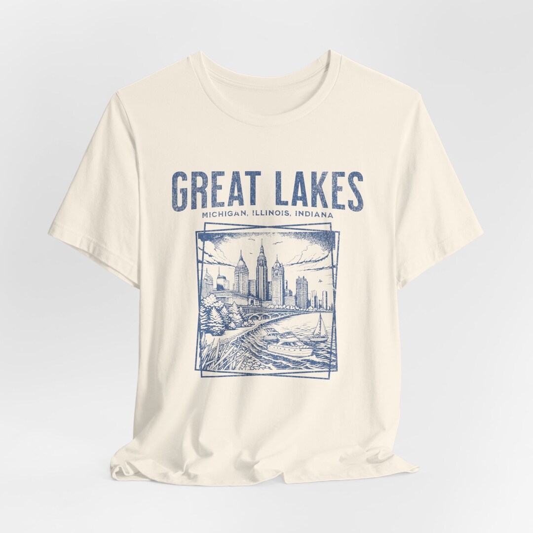 Great Lakes Shirts, Retro Great Lakes, Vintage Travel Shirt, Michigan ...