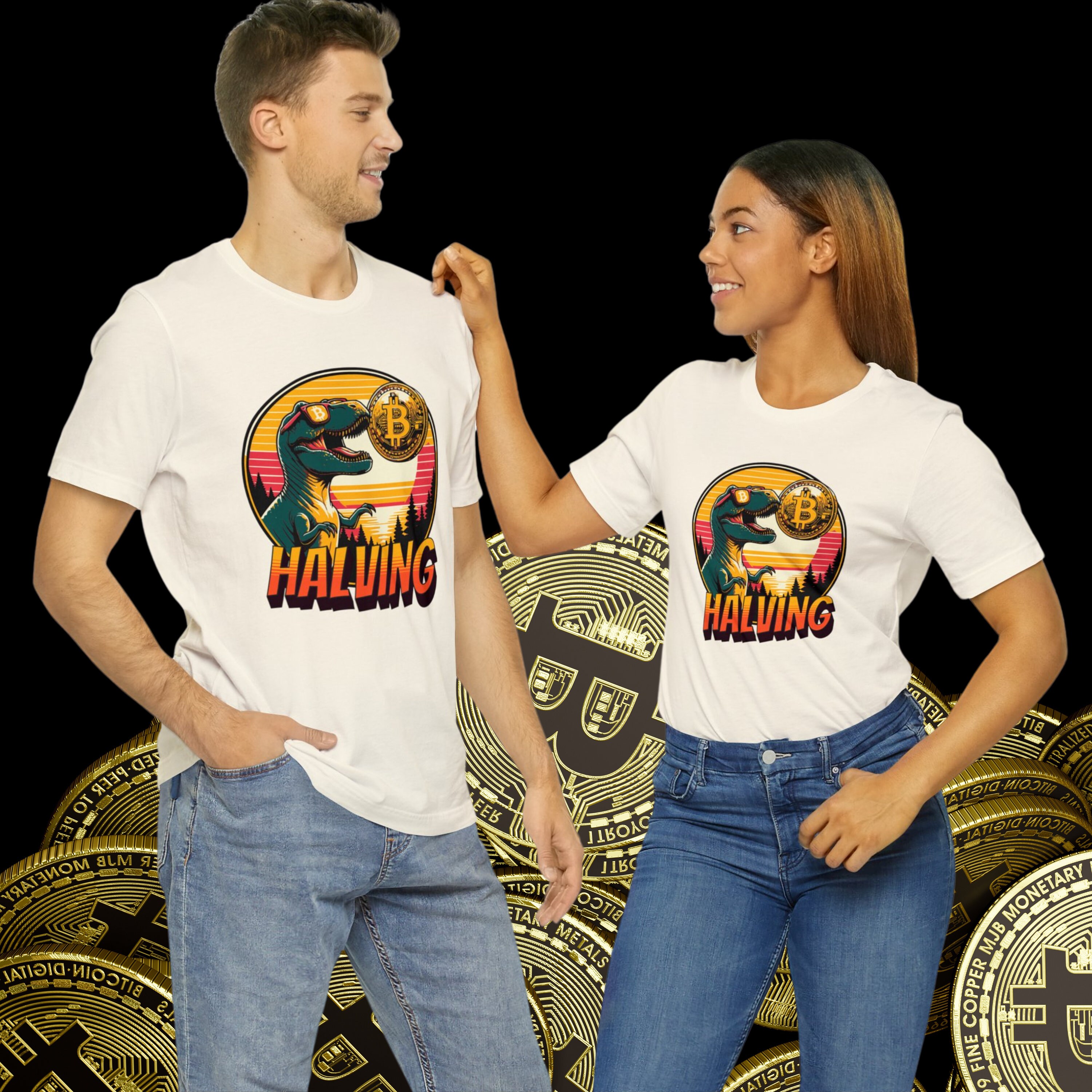 Bitcoin Halving T-rex Sunset Shirt, Bitcoin Halving Shirt,funny Shirt ...