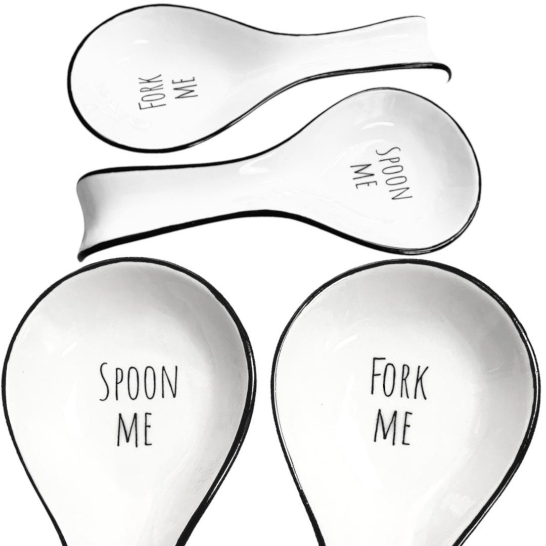 Cute Spoon Rests Spoon Me Fork Me Funny and Perfect for - Etsy