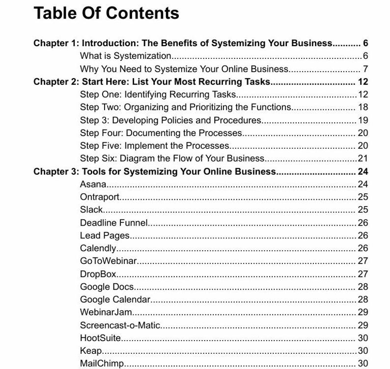 Business Systematization Efficiency Strategies Planner Organizer ...