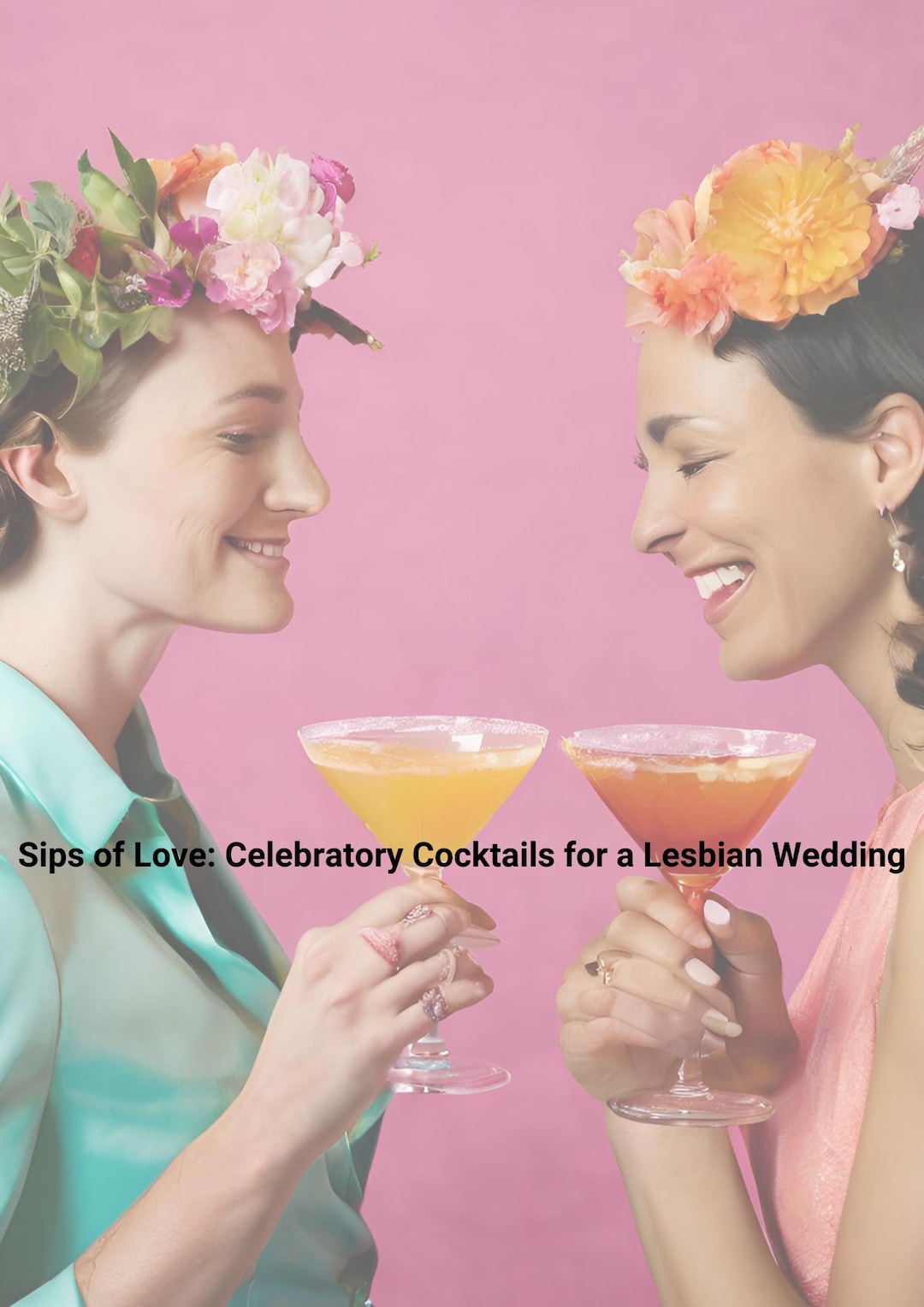 Easy Cocktail Recipe Custom Lesbian Wedding Cocktail Pride Rainbow Love ...