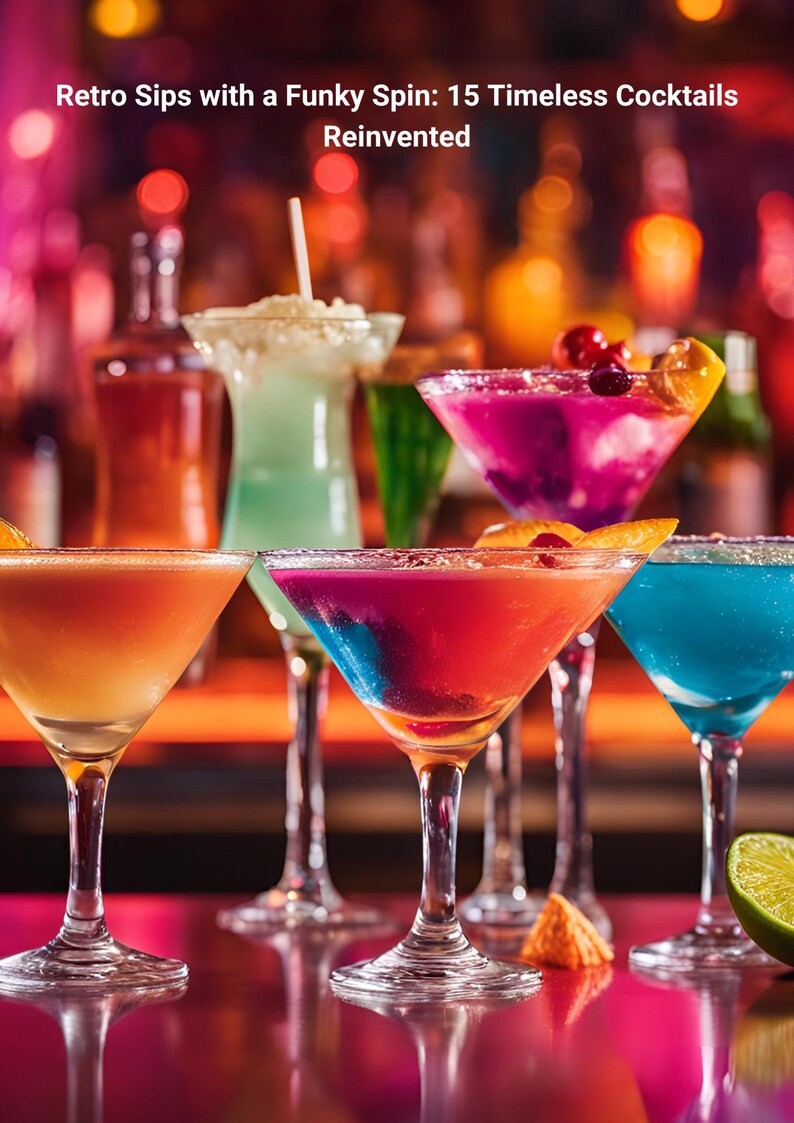 15 Easy Retro Cocktail Recipe Book Rosemary Gimlet Daiquiri Spiced ...