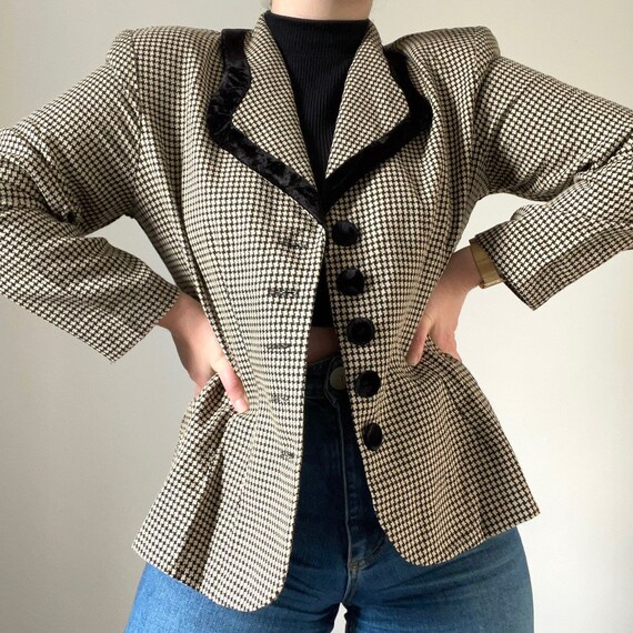 Dogtooth blazer - Gem