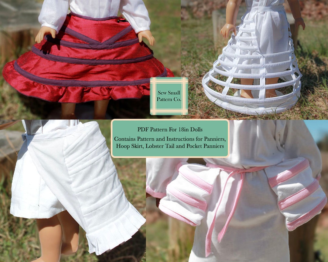 Panniers, Lobster Tail Bustle, Hoop Skirt, and Pocket Panniers Pattern ...