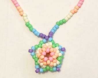 Star and Heart Kandi Necklace - Etsy
