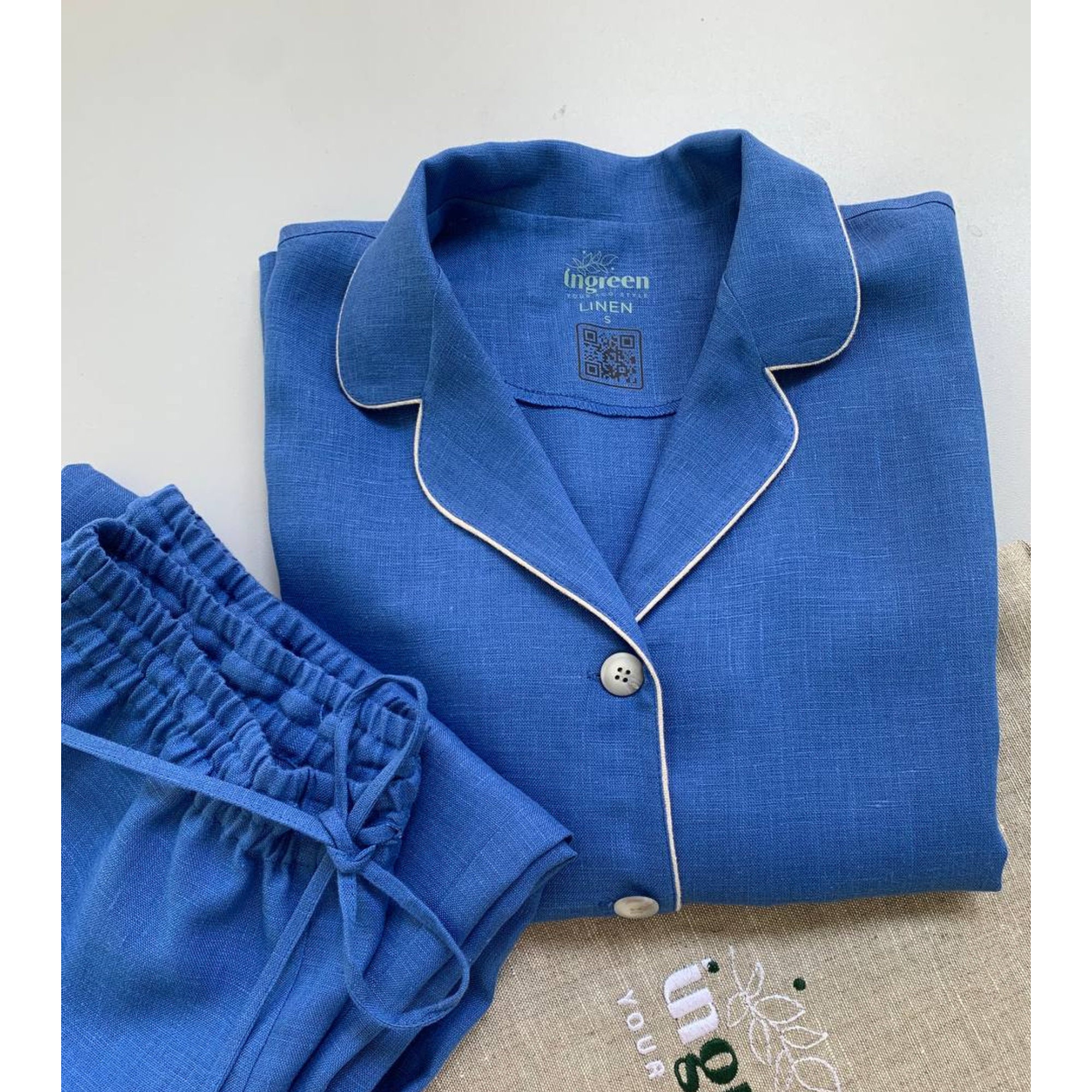 Monogrammed Mom Pajamas, Mom Birthday Gift, Linen Personalized Pajamas ...