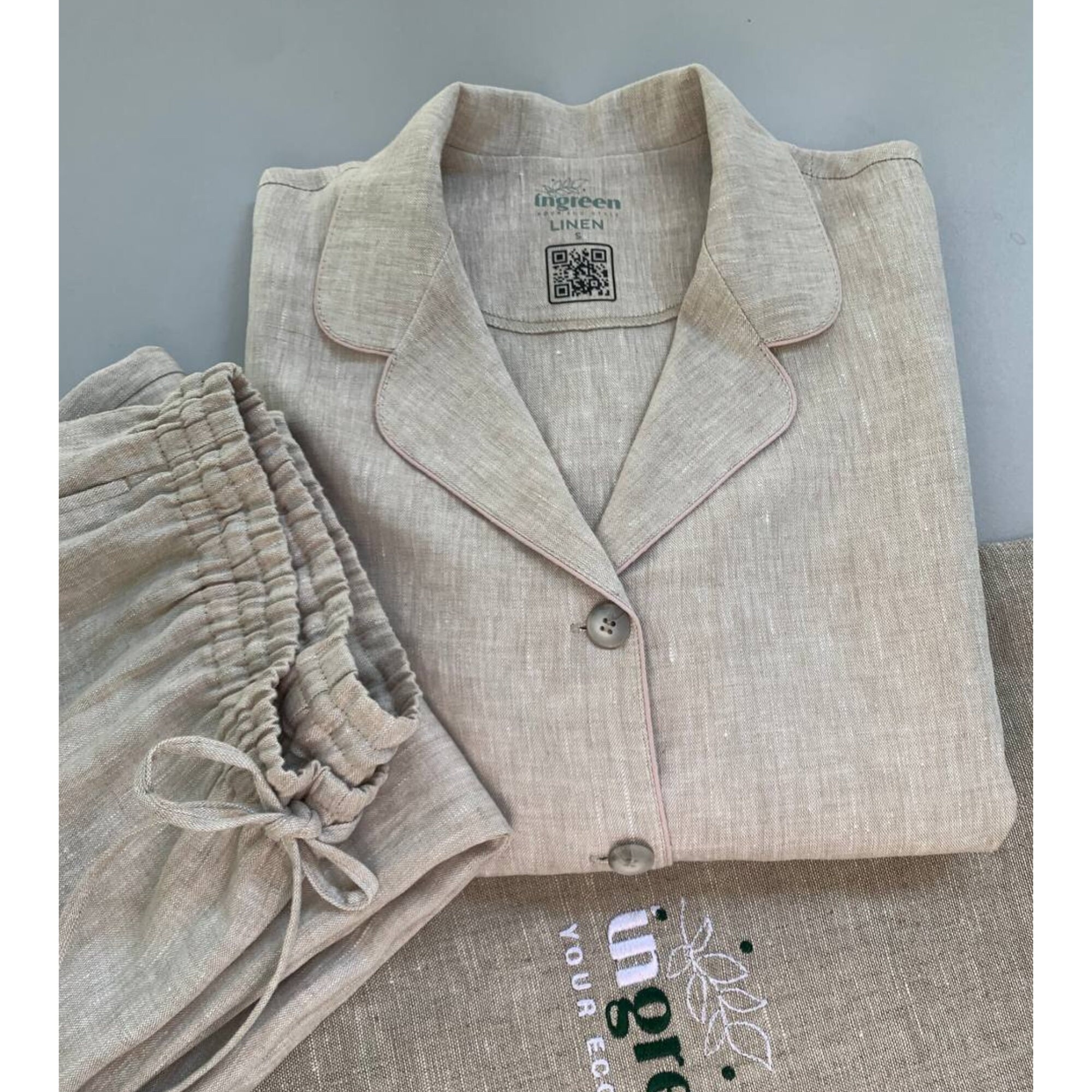 Monogrammed Mom Pajamas, Mom Birthday Gift, Linen Personalized Pajamas ...