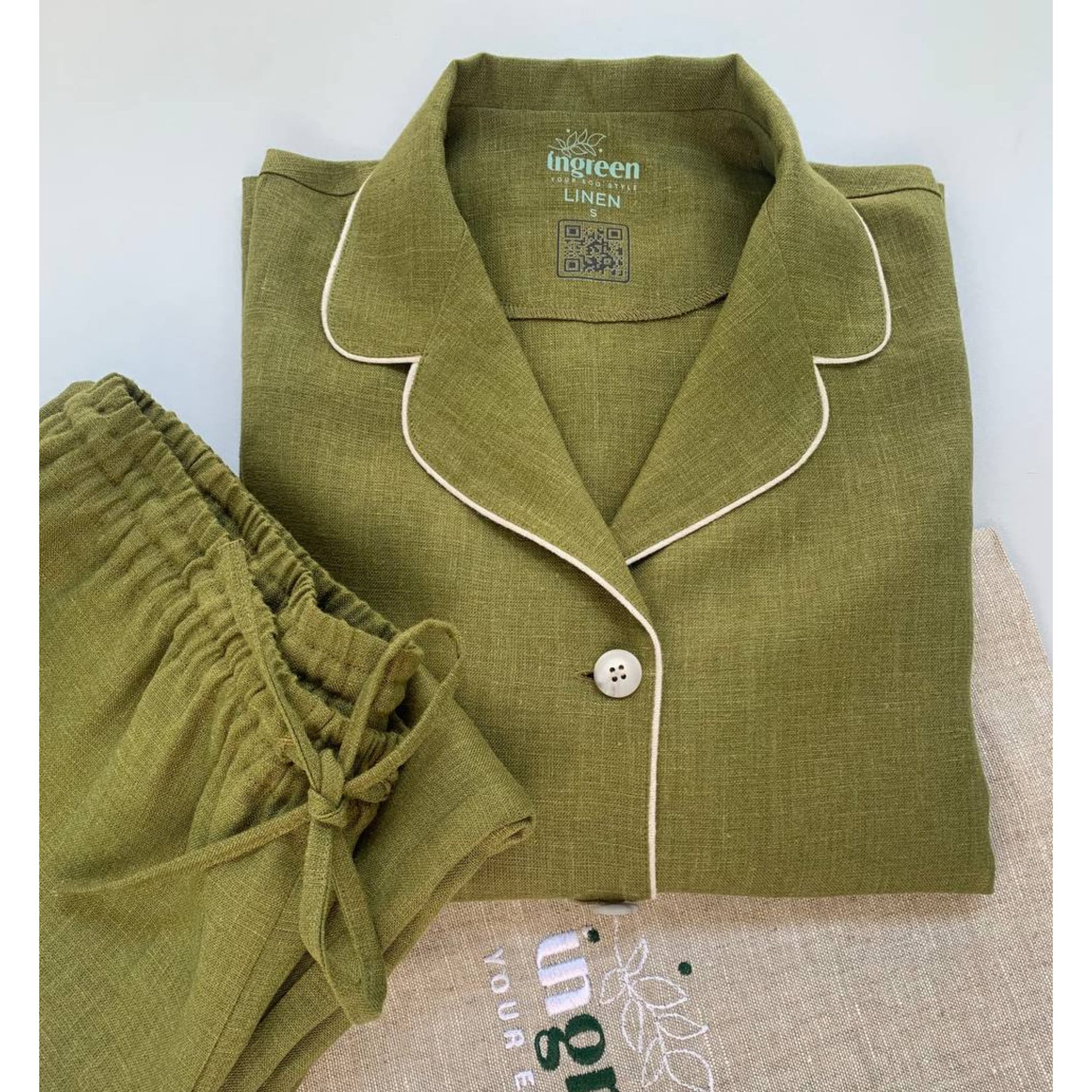 Monogrammed Mom Pajamas, Mom Birthday Gift, Linen Personalized Pajamas ...