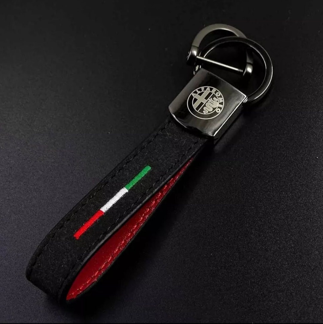Alfa Romeo Keyring in Leather and Steel - Etsy