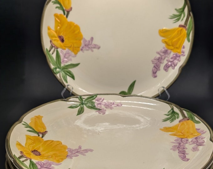 Franciscan Poppy 10-1/8" Dinner Plate – Made in USA, Circa 1950-1955 - Etsy