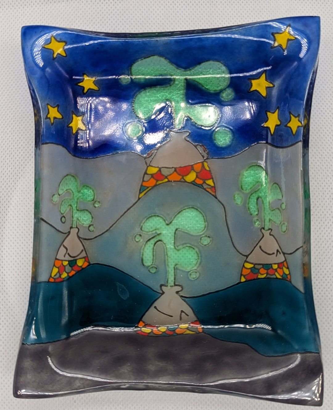 Rodolfo Carrillo Glass Art — Small Fused Glass Dish/pin Tray - Etsy