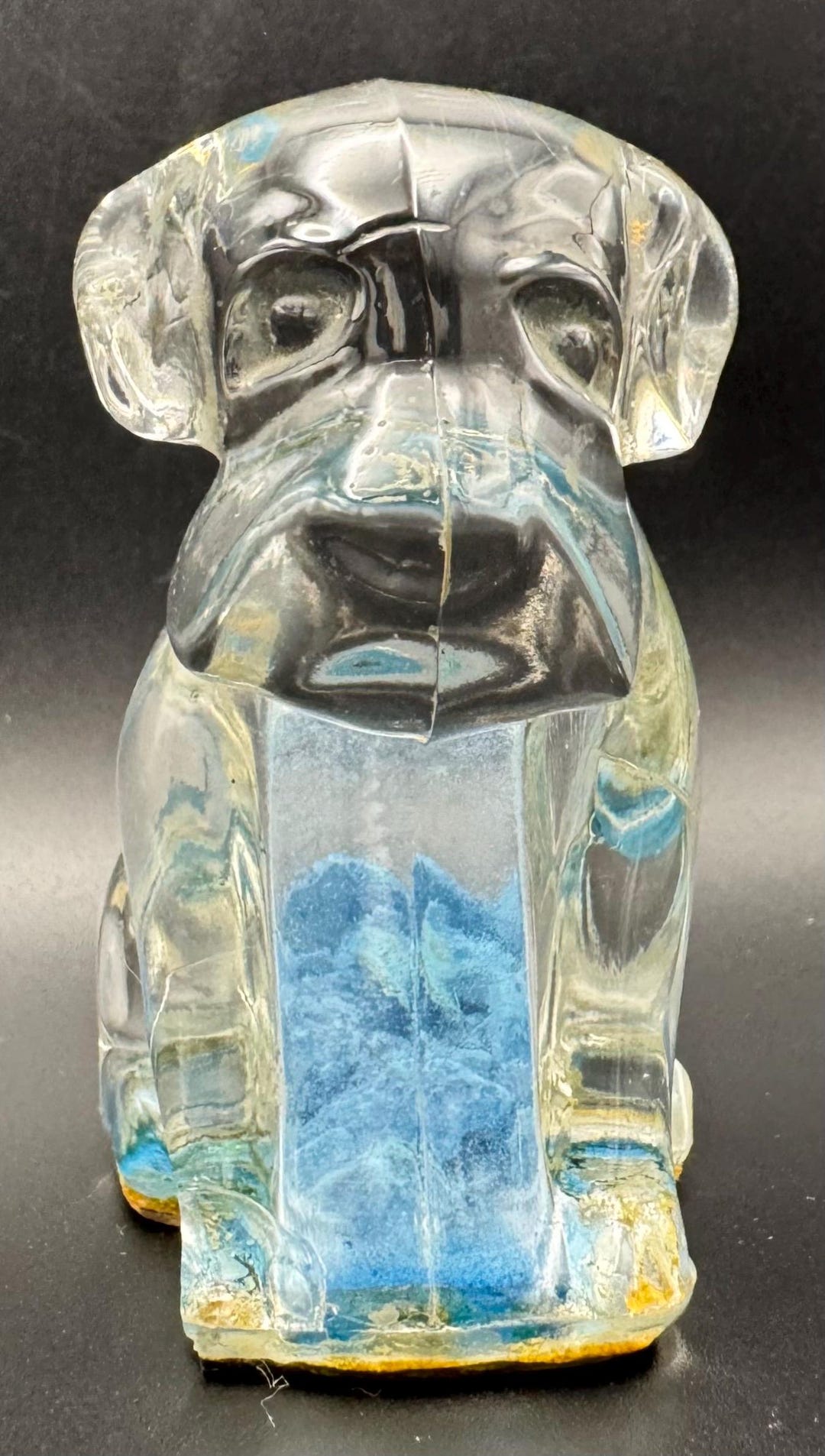 Vintage Federal Glass Mopey Dog With Contents and Bottom Label – Le ...