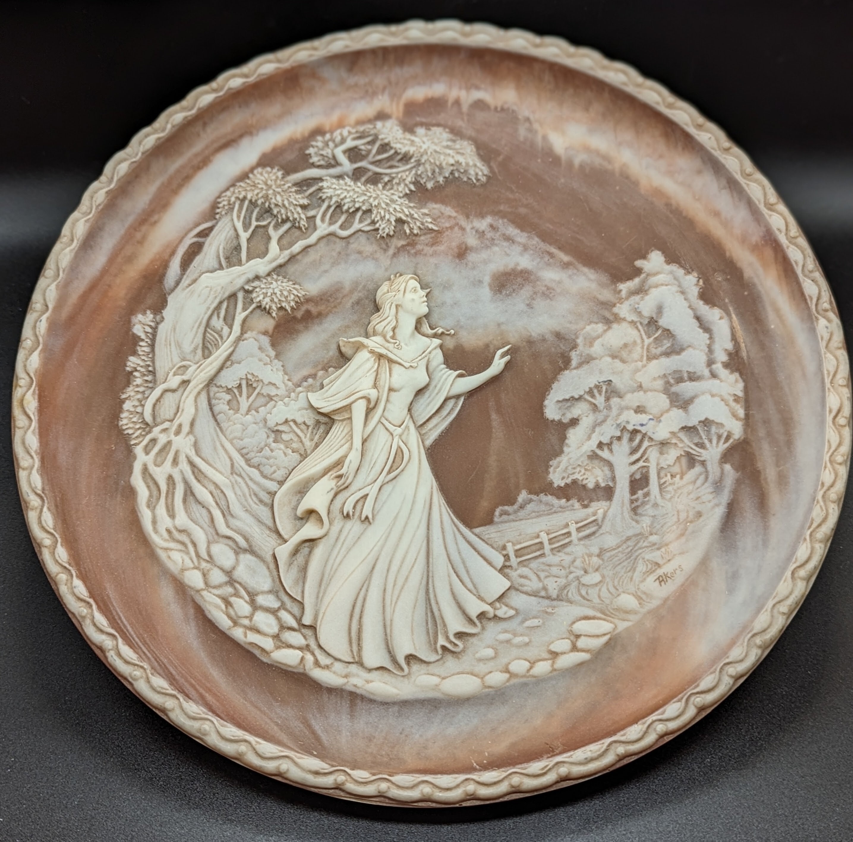 Incolay I Stood Tiptoe Decorative Plate 1571 Incolay Stone - Etsy