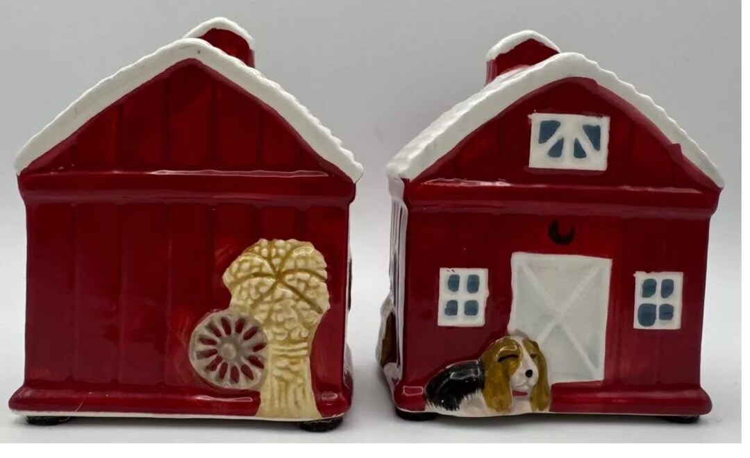 Pioneer Woman Rustic Barn Salt and Pepper Shaker Set – Red Barn With ...